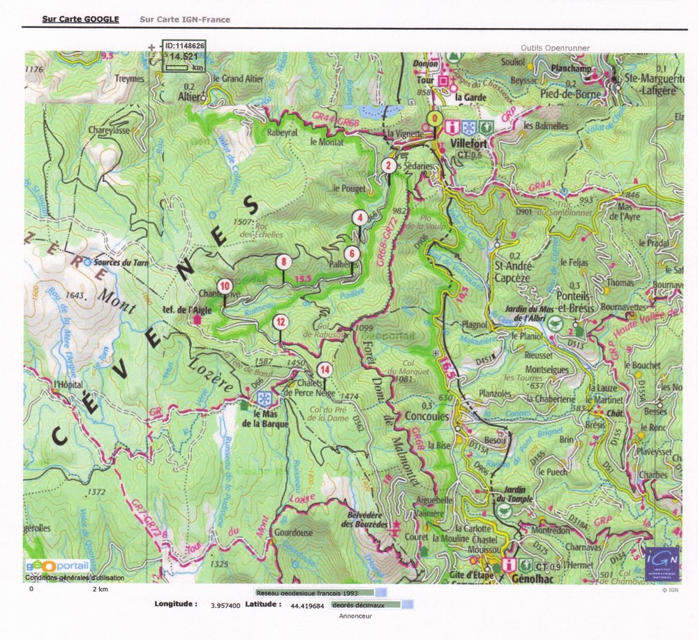 Carte du col du Pré de la Dame – Velofcourse